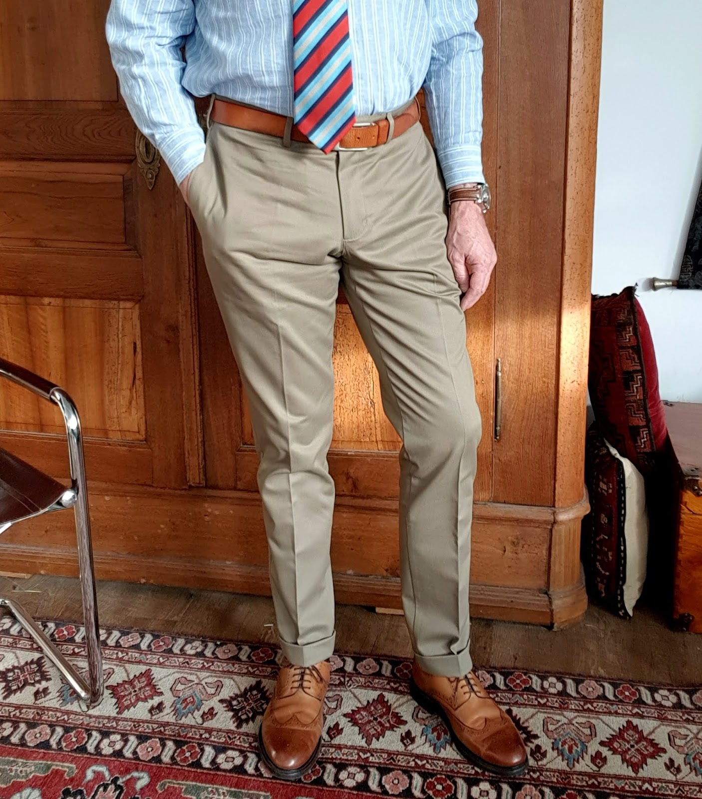 Landless Gentry: Review: Slim Fit Cotton Chinos from Land's End