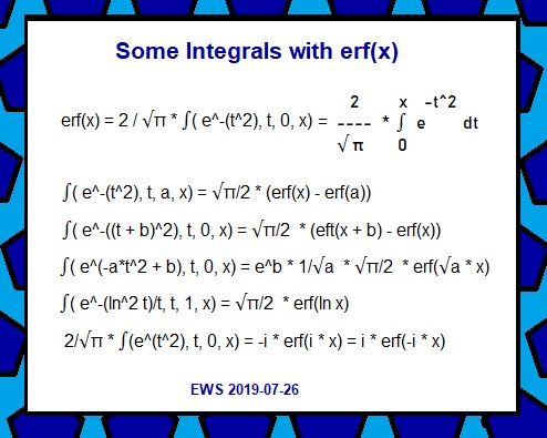 Eddie's Math and Calculator Blog: Integrals with the Error (erf) Function
