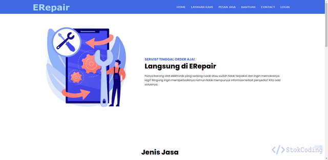 Aplikasi Jasa Servis Barang Berbasis Web (PHP) – StokCoding.com
