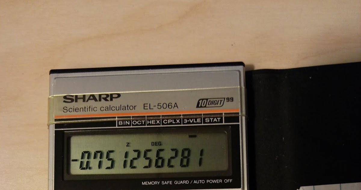 Eddie's Math and Calculator Blog: Retro Review: Sharp EL-506A
