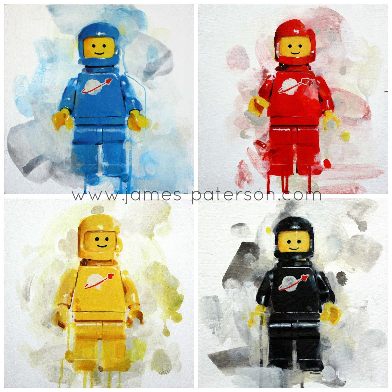 View from the Studio: Lego Spacemen Paintings