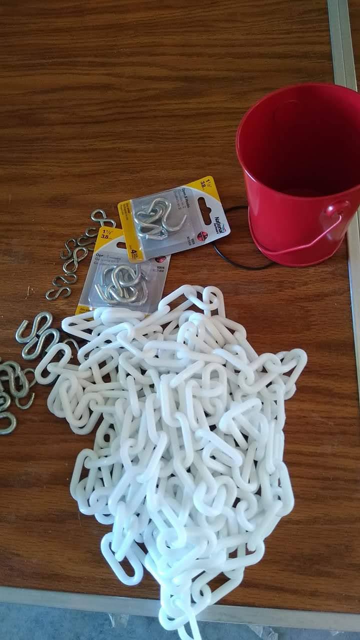 What A View!!! : Making a Rain Chain from Dollartree Buckets