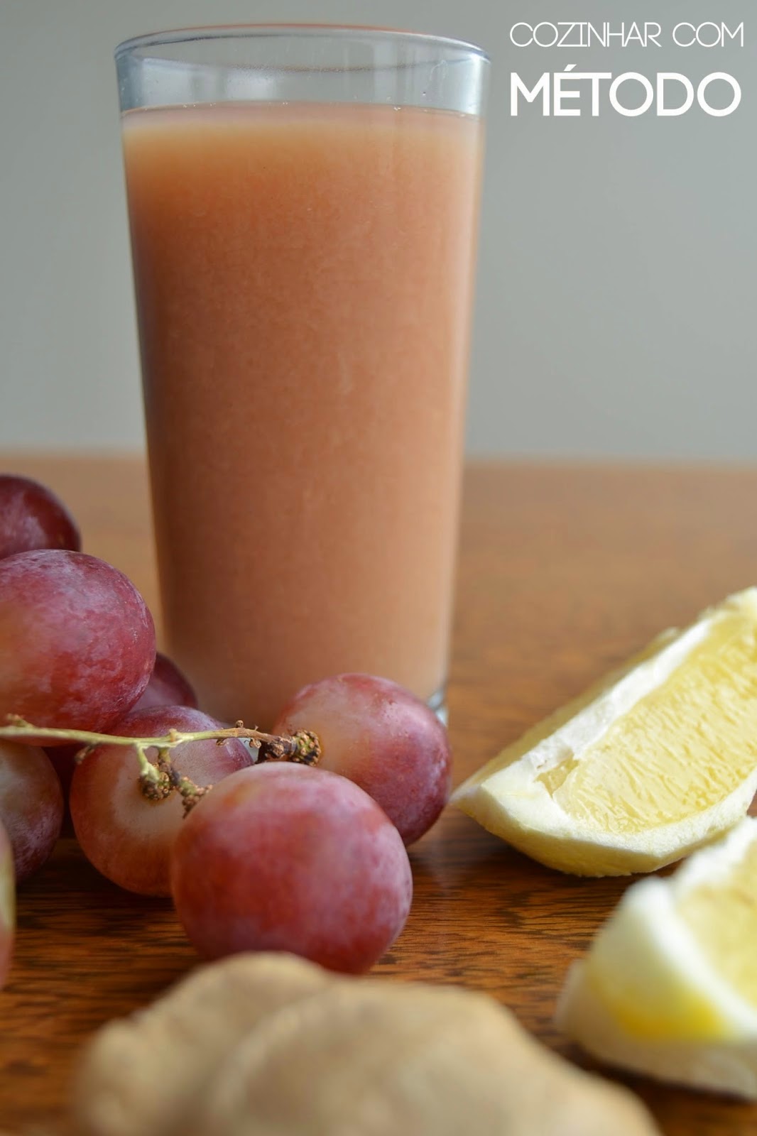Os Melhores Sumos do Mundo: Sumo de uvas, gengibre e limão