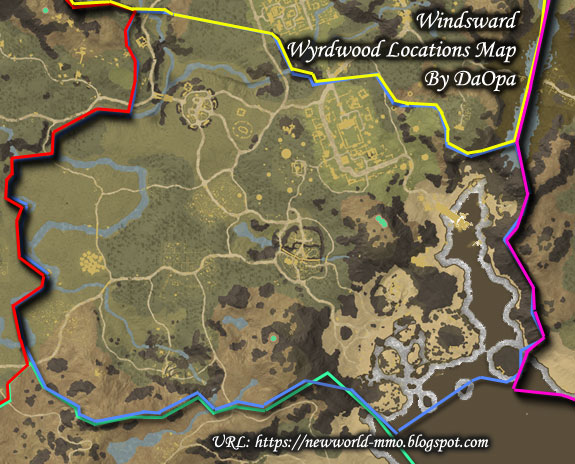 New World: Windsward wyrdwood map