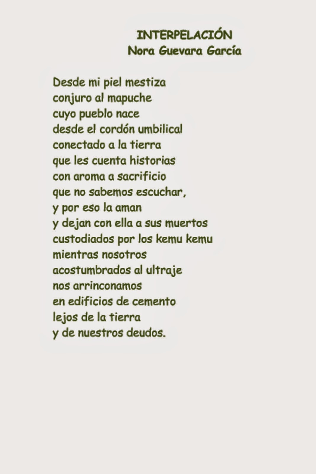 sin cable cable Seleccione poema mapuche de amor collar Engañoso Comenzar