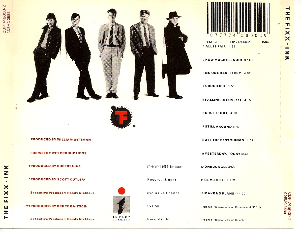 Classic Rock Covers Database: The Fixx - Ink (1991)