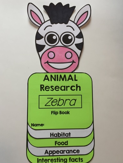 Michelle Dupuis Education: ANIMAL RESEARCH - ZEBRA FLIP BOOK FREEBIE
