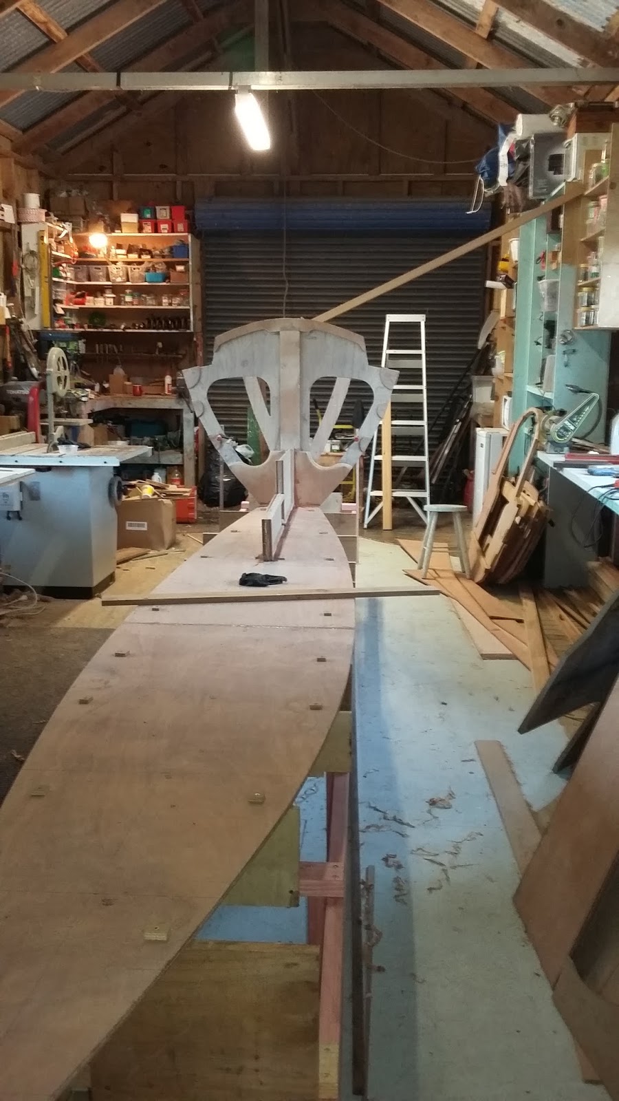 Long Steps stem and frames are being stood up, the shape is starting to ...