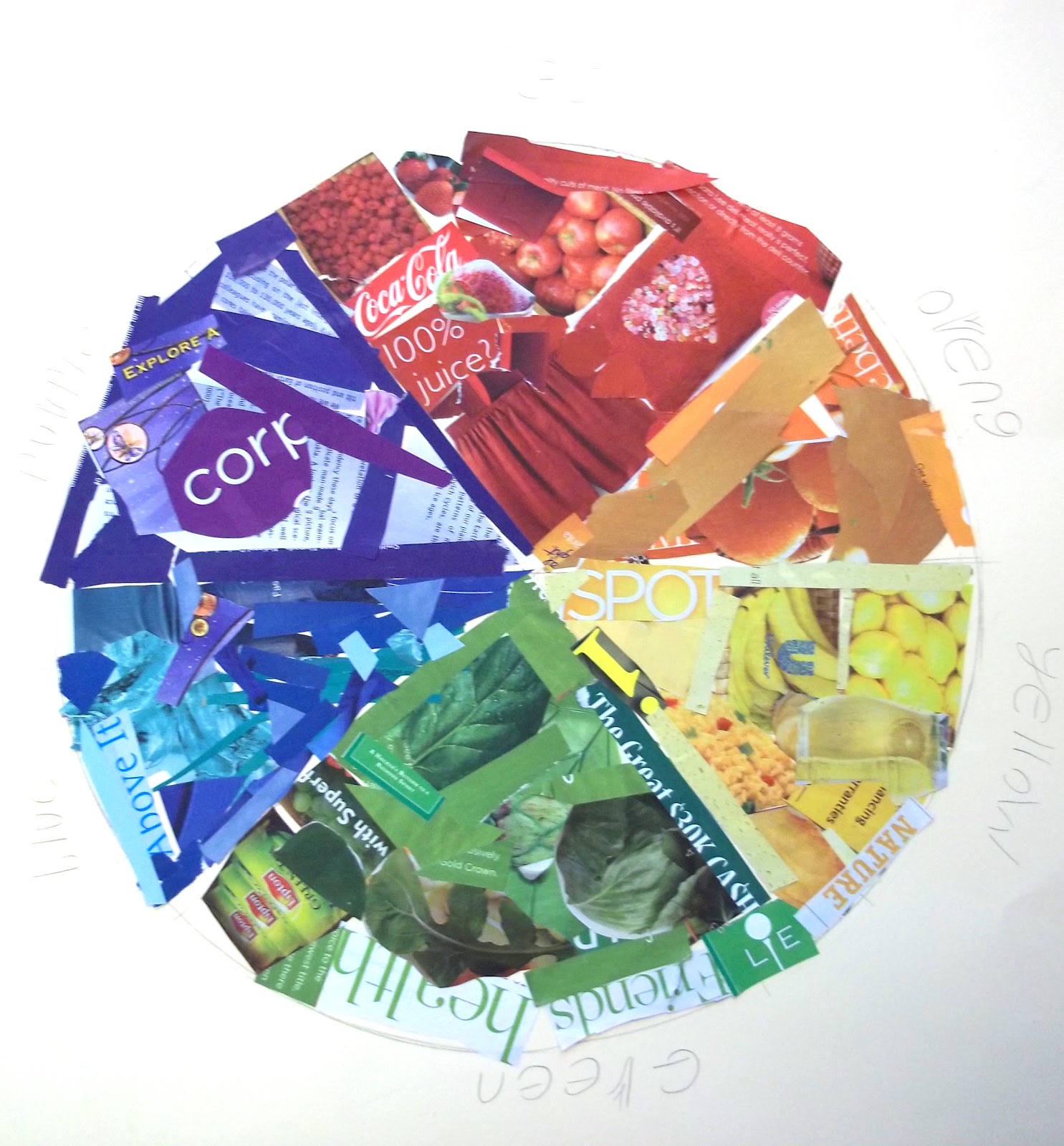 Monument Valley Regional Middle School Art Class: Color Wheel Collage ...