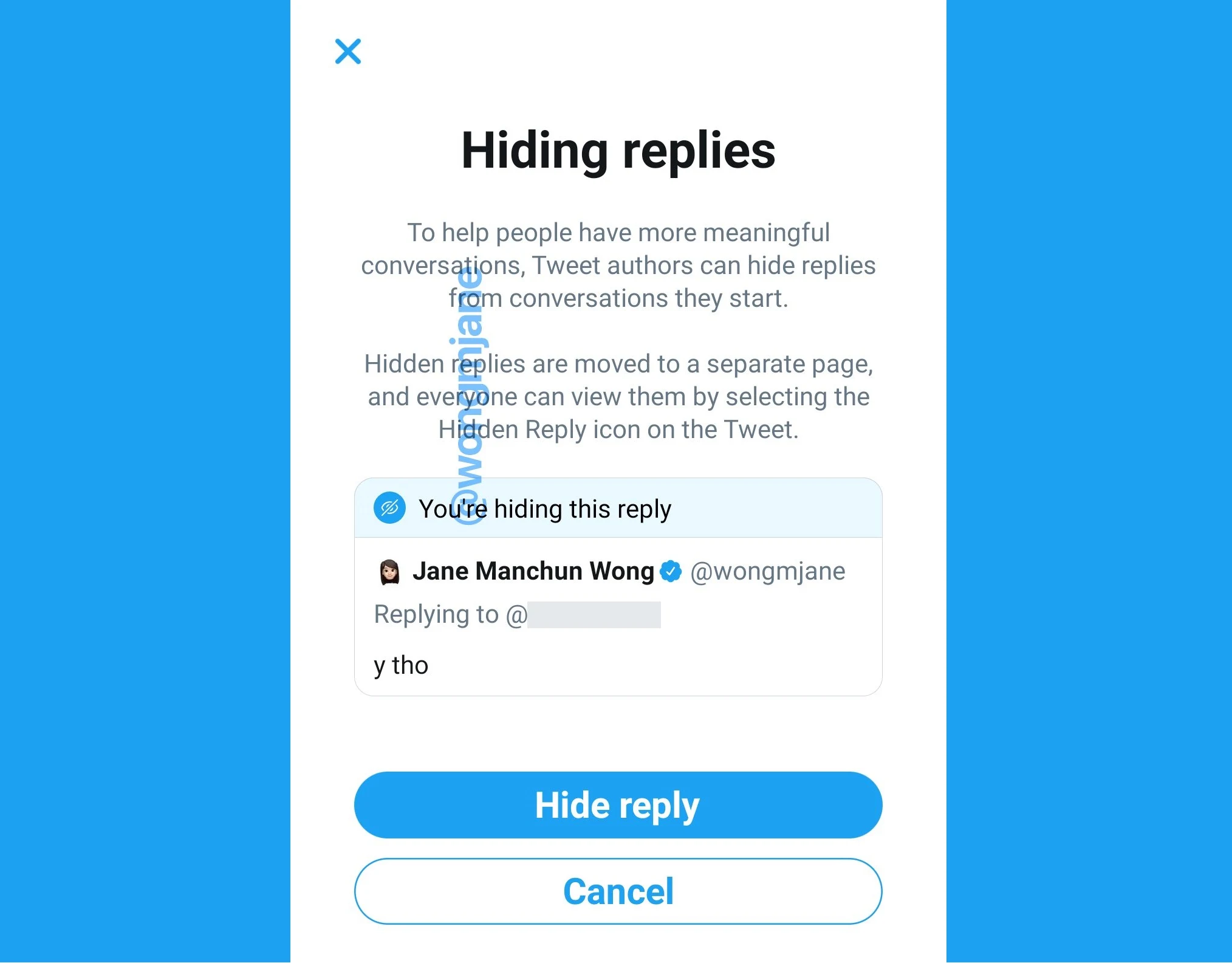 Twitter is working on new functionality for its ‘Hide Replies’ feature ...