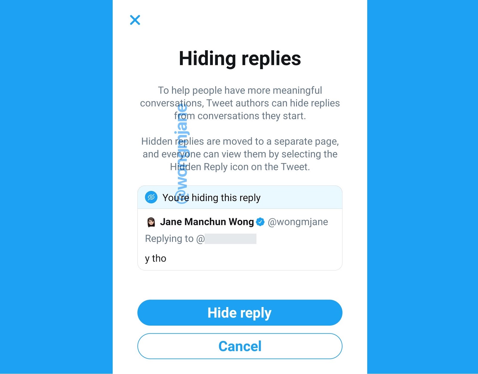 Twitter is working on new functionality for its ‘Hide Replies’ feature ...