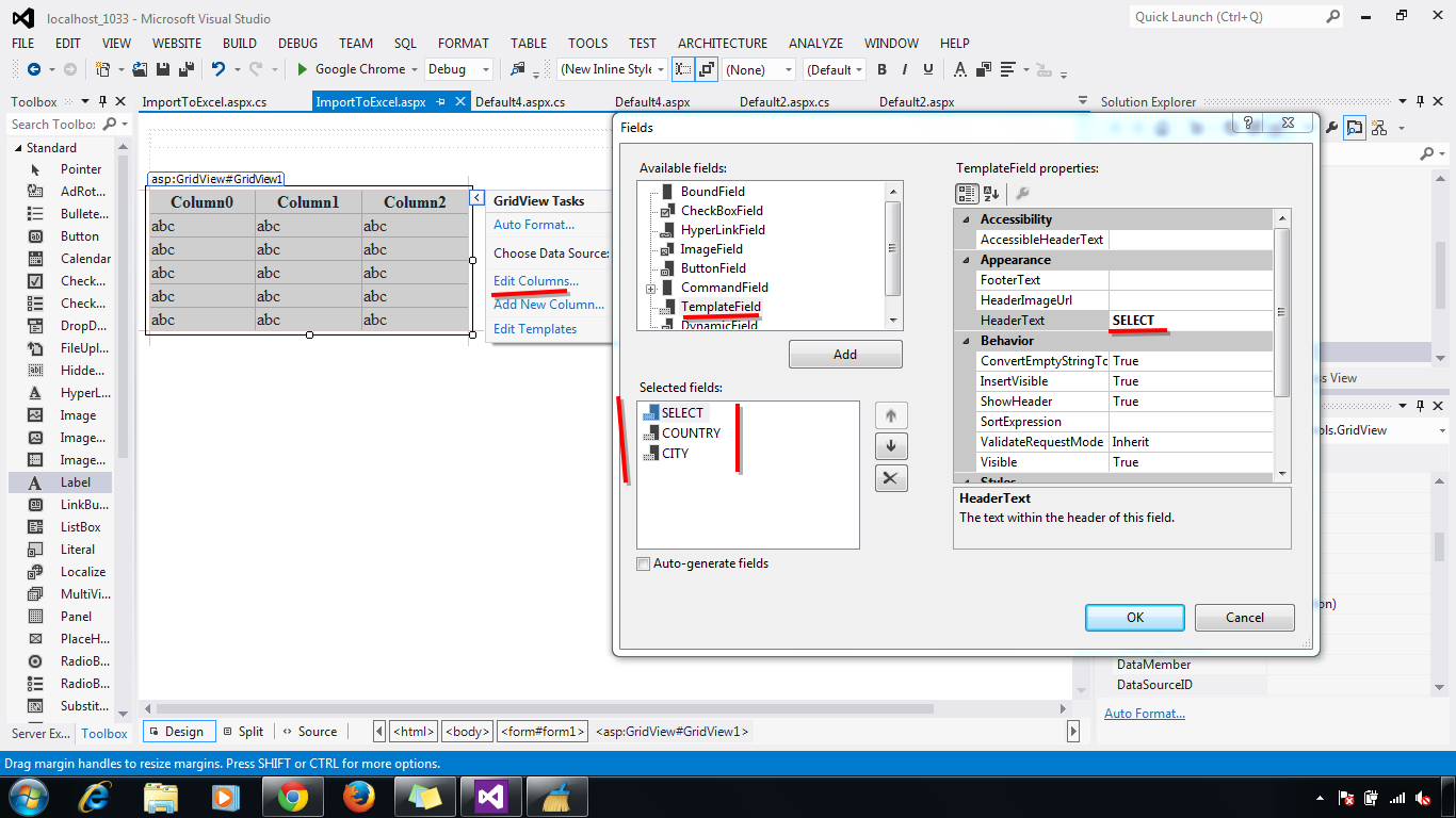 Aspnetcnetvbnetjqueryjavascriptgridviewsql Serverajaxssrs