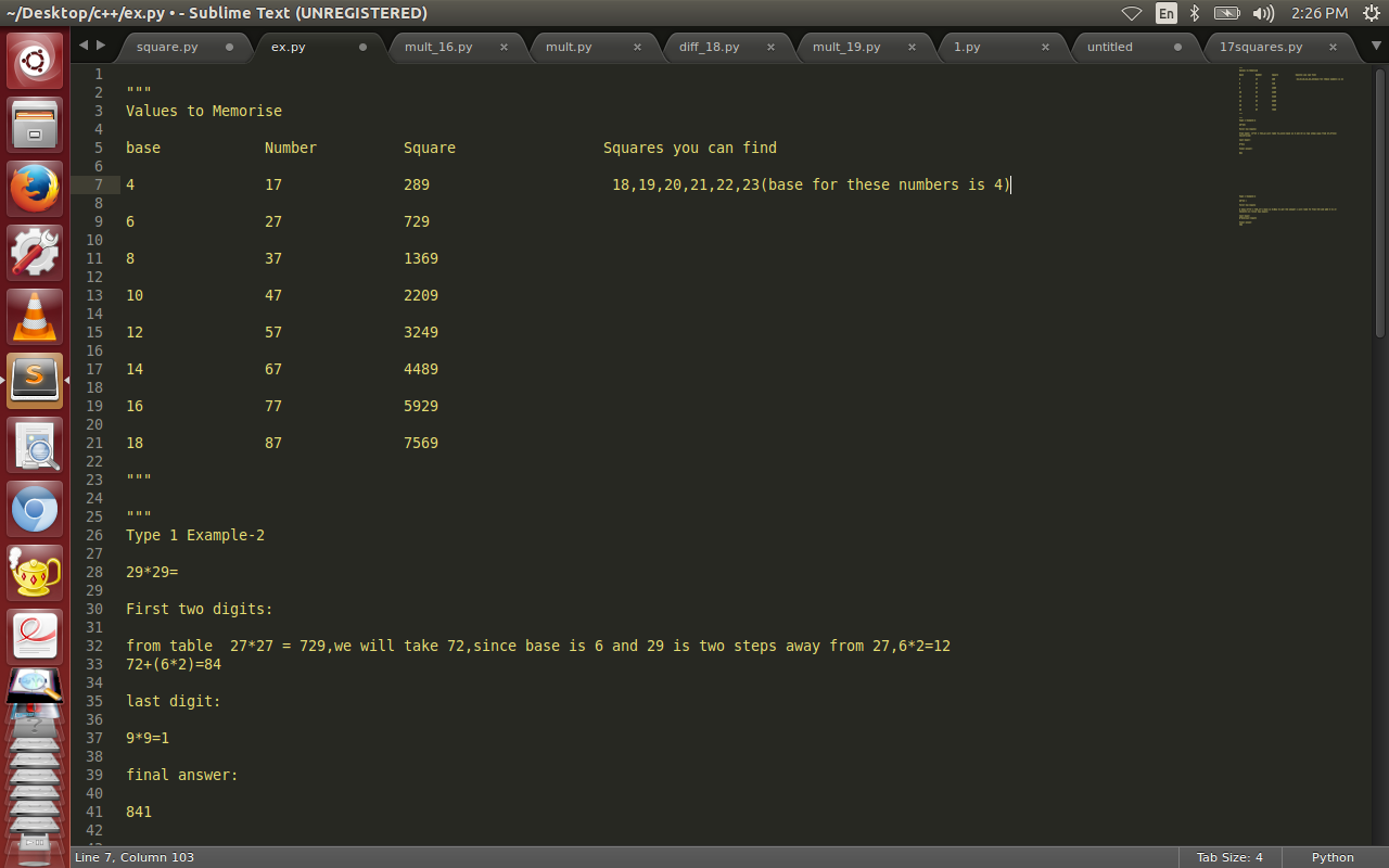 Python-My Notes: Patterns-Finding squares in the hard way