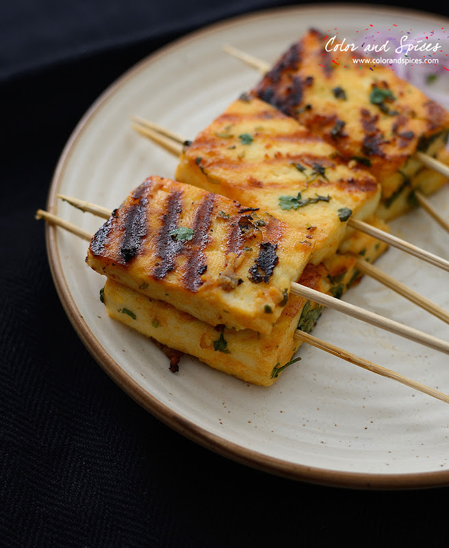Color and Spices: Pan grilled paneer...