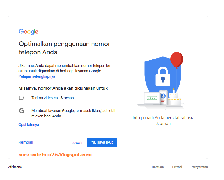 Cara Membuat Gmail Baru [2020] ~ Secercah Ilmu