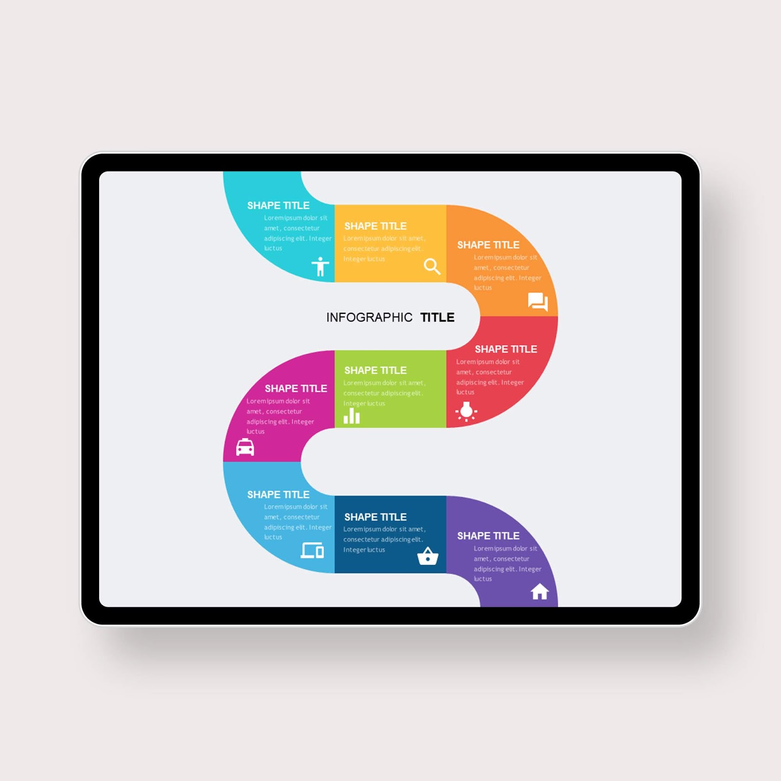 Vertical Wave Divide PowerPoint Templates - PowerPoint Free