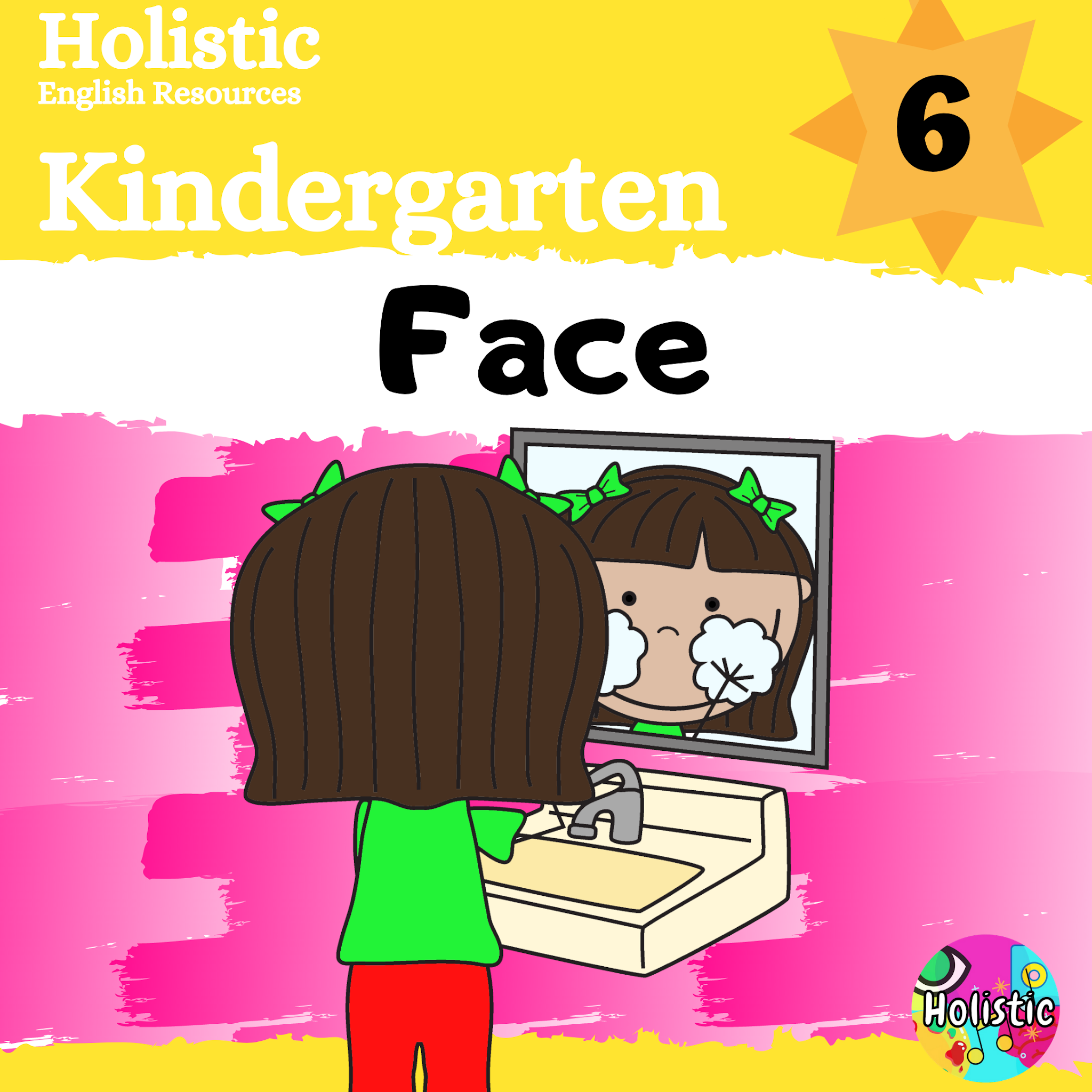 ESL/EFL Preschool Teachers: Face Theme Flashcards for Kindergarten EFL
