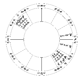 Example Case Study chart - Sun in the 11th house of Solar Return