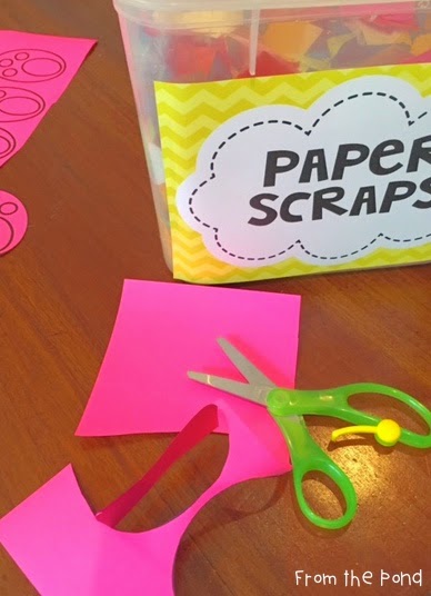 Classroom Art Tip - A Useful Scrap Bin | From the Pond