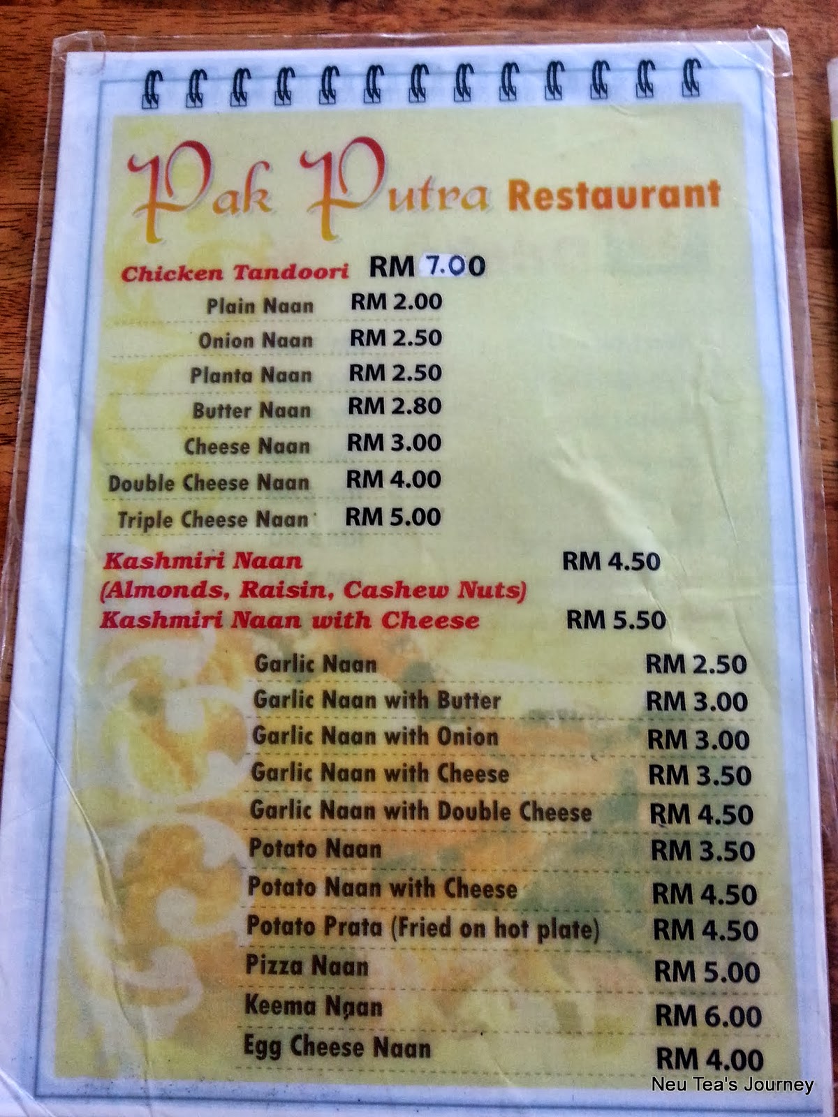 Neu Tea's Journey: Pak Putra Restaurant @Malacca (Melaka 马六甲)