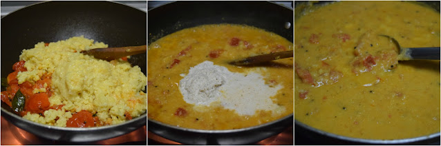 Poornima's Cook Book: Tomato Dhal Kootu / Thakkali Kootu (with moong dhal)
