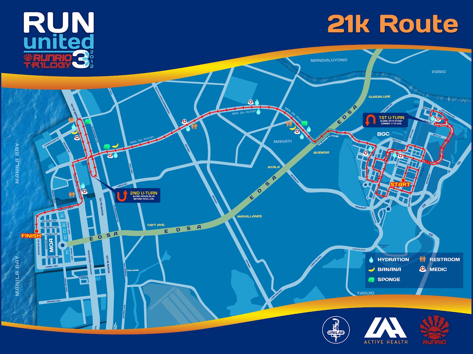 Speedy Titan: Updated 21k and 32k Route Maps - RunRio Trilogy Leg 3 2012