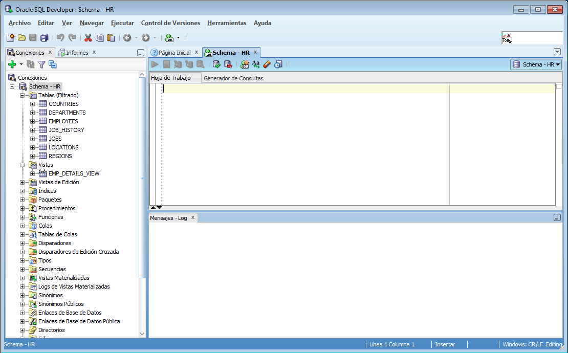 elinformatico: Como Desbloquear el Schema HR en Oracle