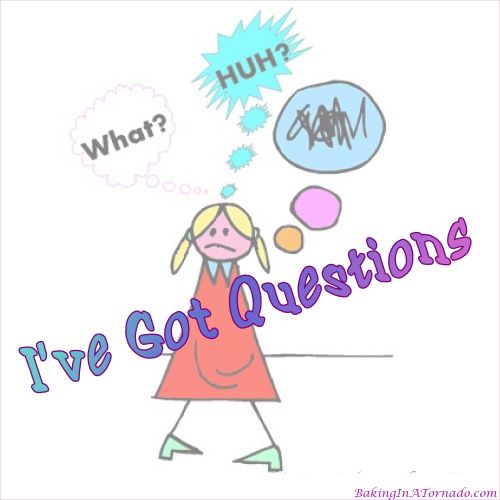 Baking in a Tornado: I've Got Questions