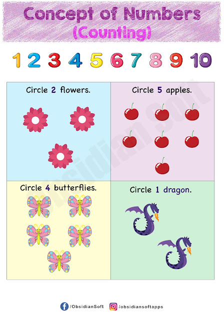 Preschool Worksheets for Maths Concepts