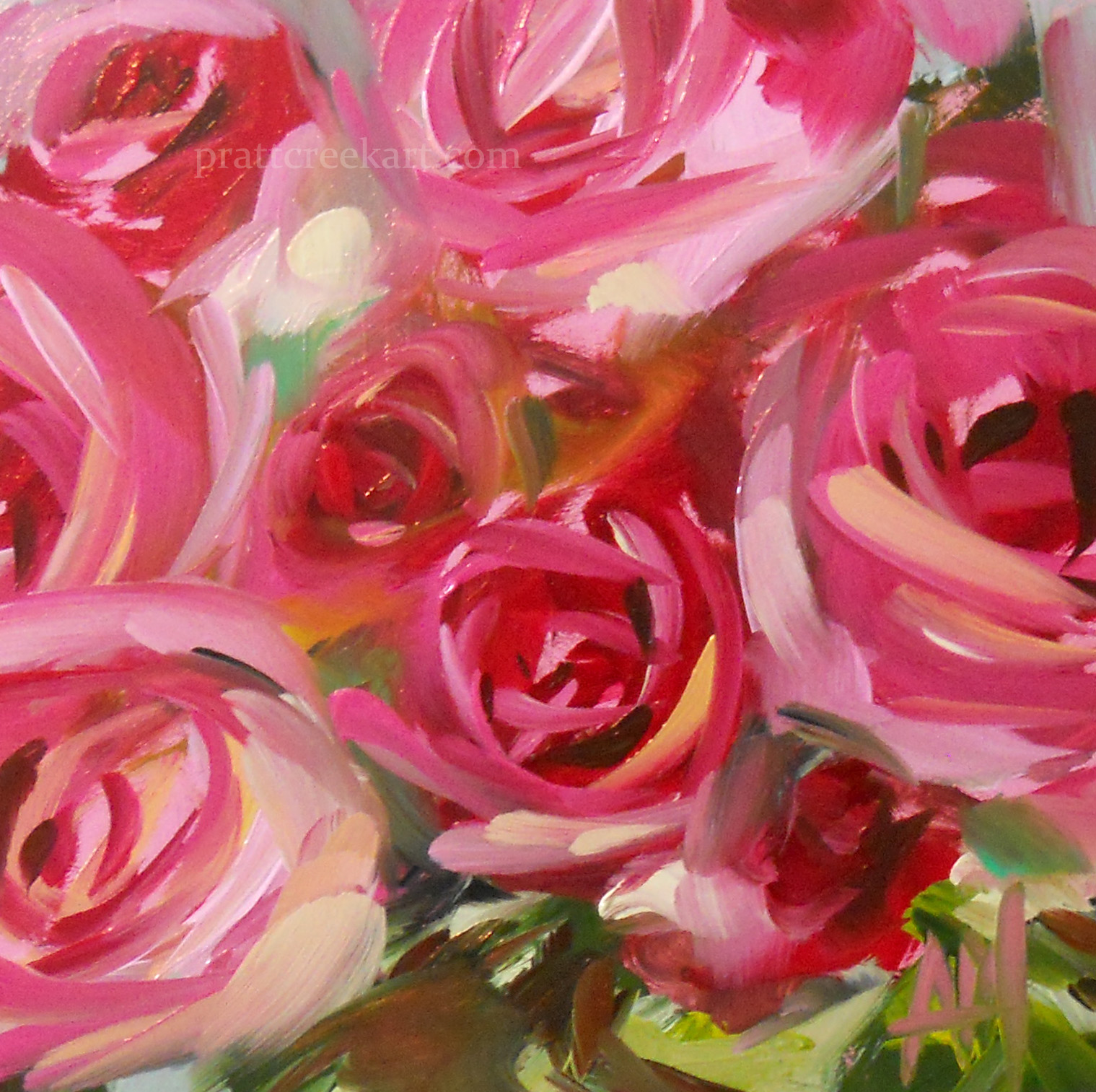 Pink Roses no. 27 Painting | Flower painting, Rose art, Oil painting