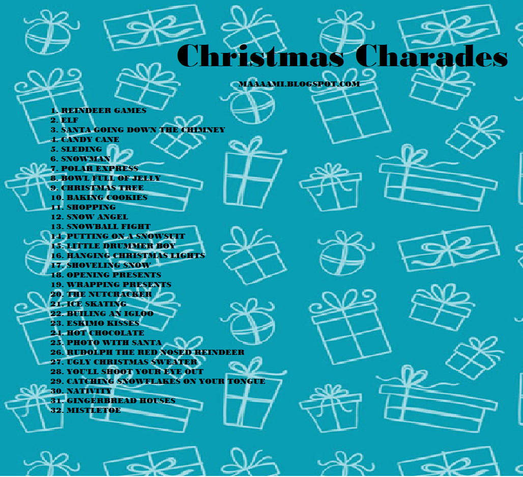 Homeschool Lesson Plans 32 CHRISTMAS CHARADES IDEAS homeschool-lesson-plans-32-christmas-charades-ideas