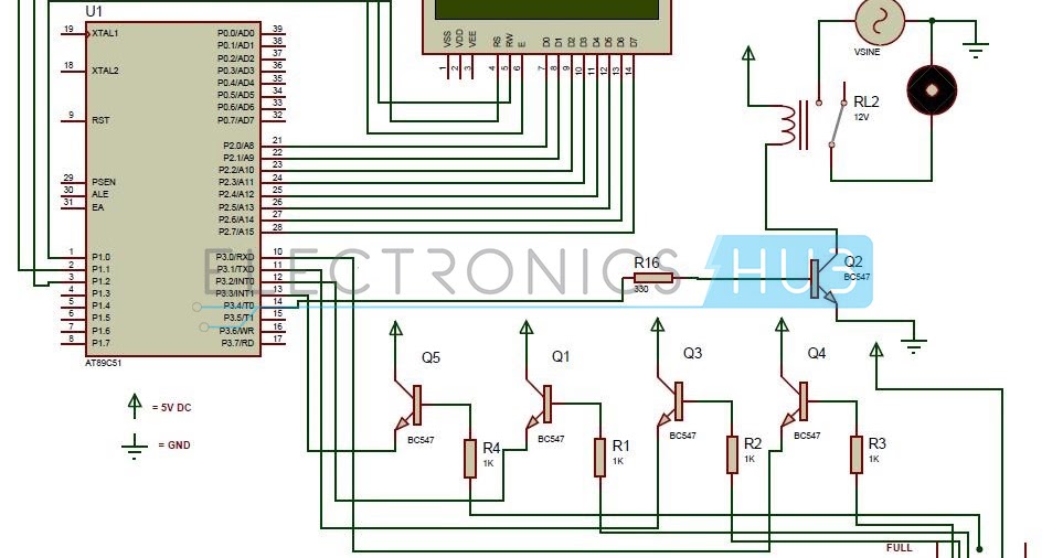 INDUSTRIAL ELECTRONICS: Water Level Controller using 8051 Circuit ...