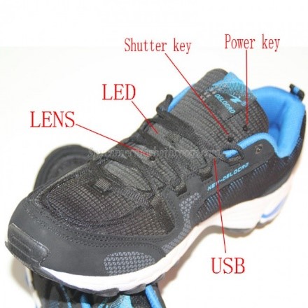 7. Shoes Hidden Spy Camera