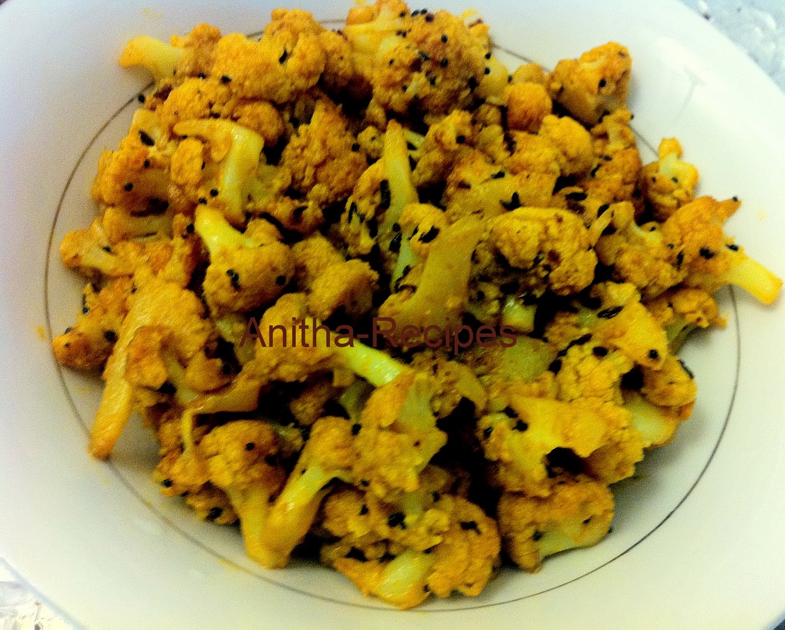 Cauliflower Varuval - Indian Samayal Recipes - Anitha Recipes