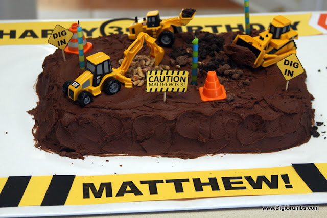 DigiCrumbs: Digger Birthday Cake - An Easy DIY Interactive Birthday Cake