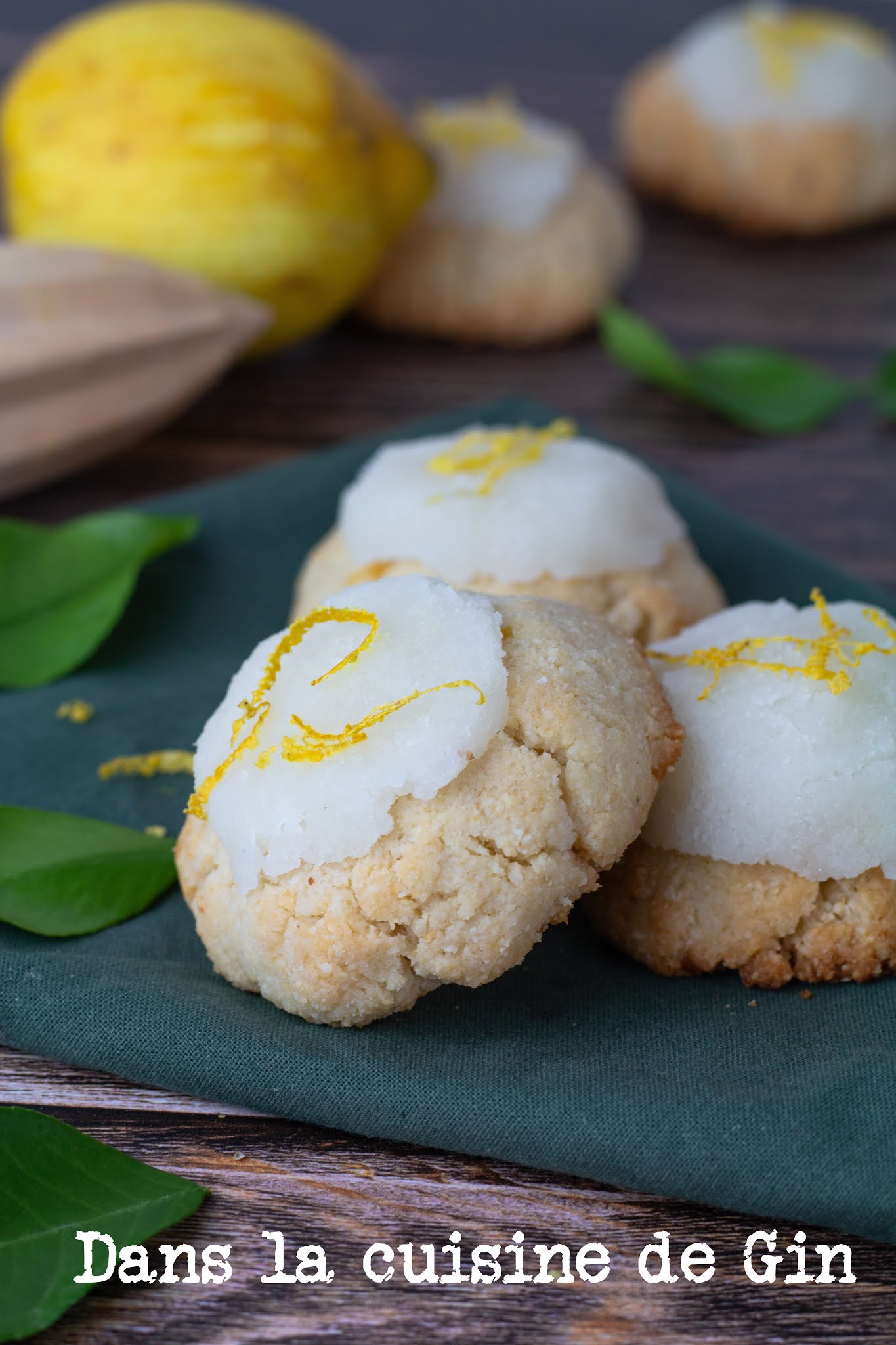 Biscuits moelleux au citron, à l'amande et farine de coco