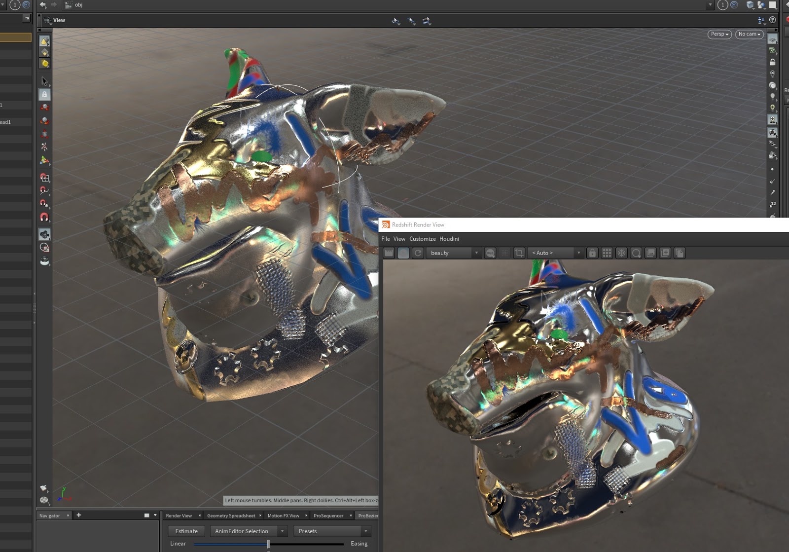 Houdini 17 5 Viewport Materials For Redshift Tool Redshift Render Blog