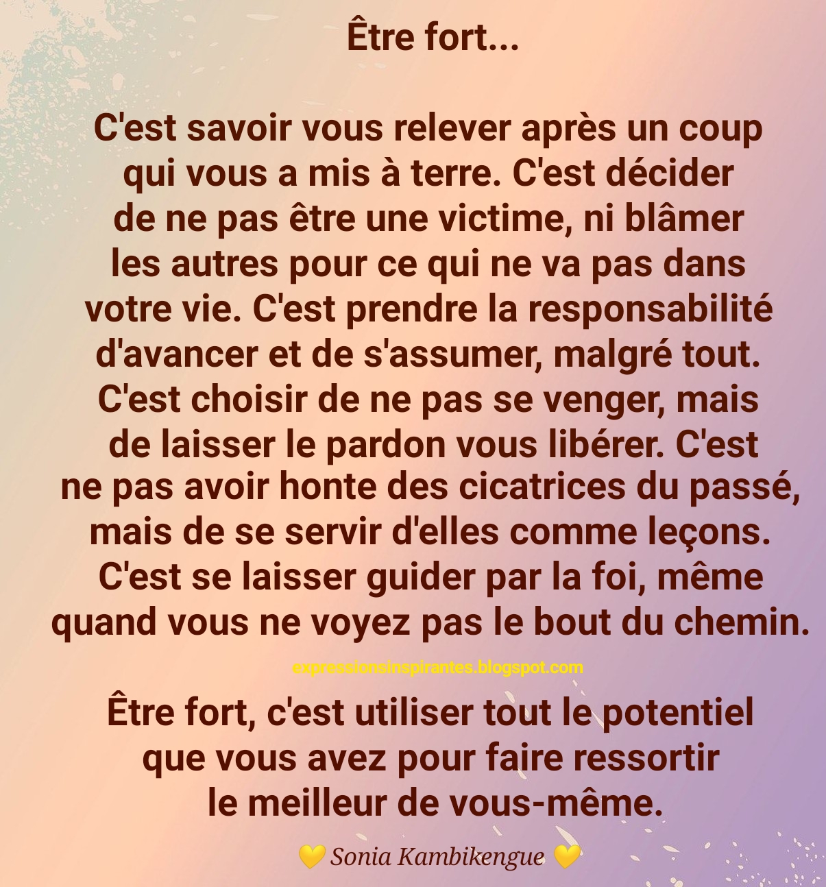 Expressions : Être fort...