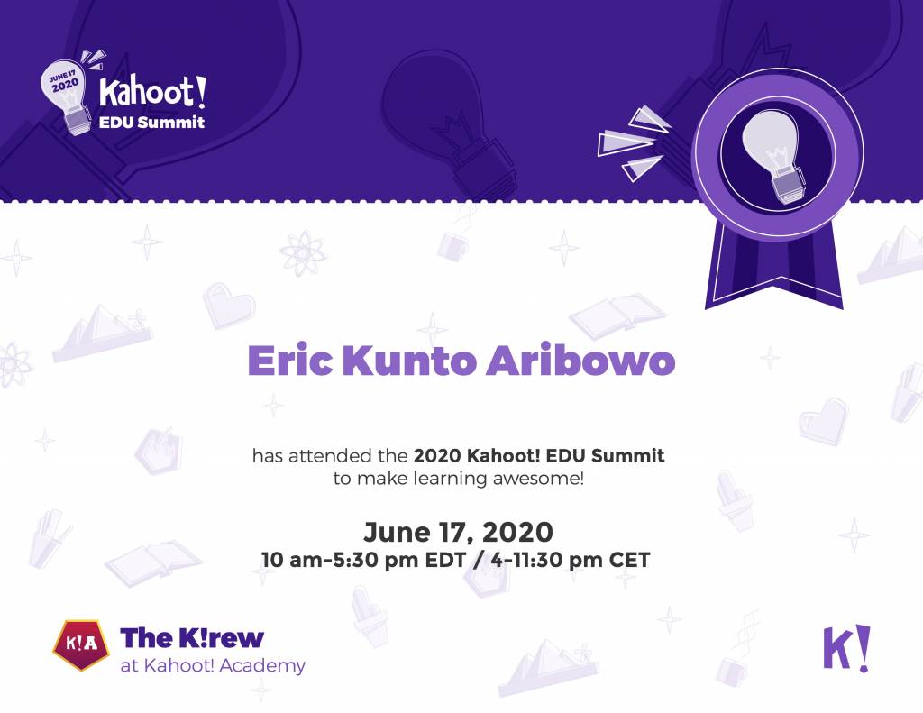 Undangan Mengikuti Virtual Kahoot! EDU Summit