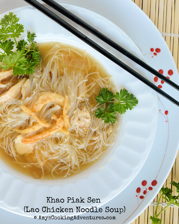 Khao Piak Sen (Lao Chicken Noodle Soup)