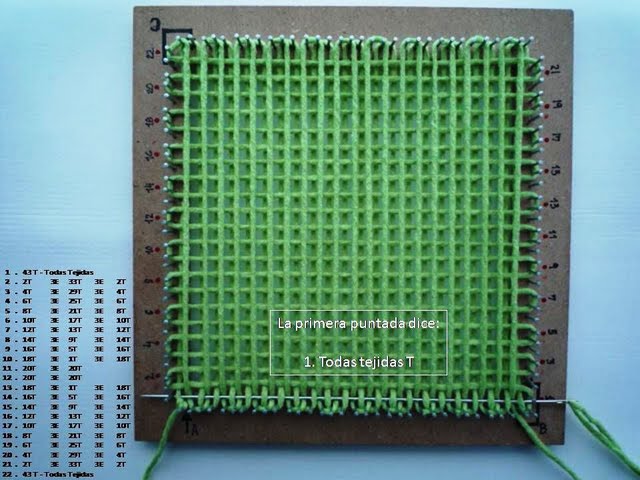 Tejidos y Telares: Tutorial telar cuadrado