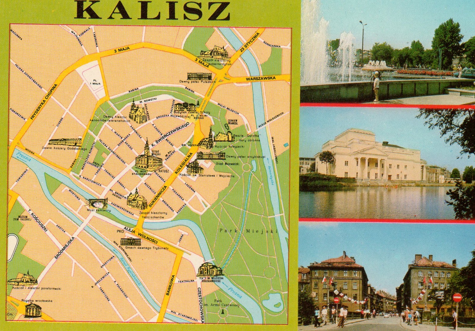 pocztówkowe mapy: Kalisz