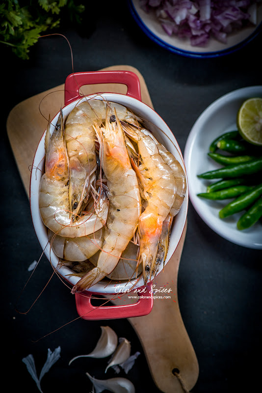 Color and Spices: Chingri macher bora...