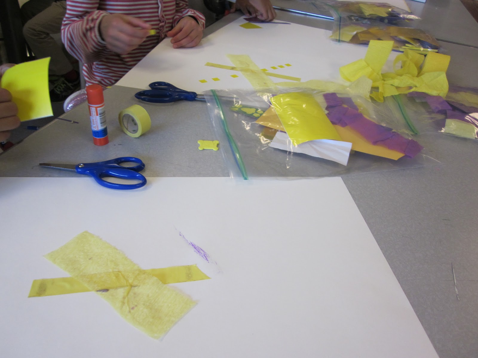 Art is Basic-- Art Teacher Blog: Complementary Color Collages-- 1st Grade