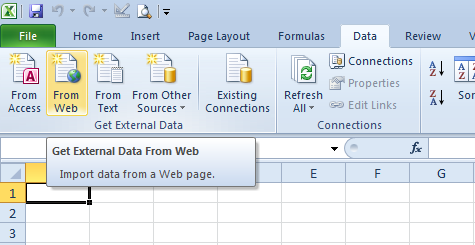 Get External Data in Excel ~ JAGAD ASMANDAT