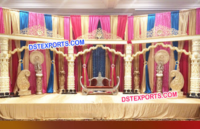 New Fiber Pillar Wedding Stage Decoration