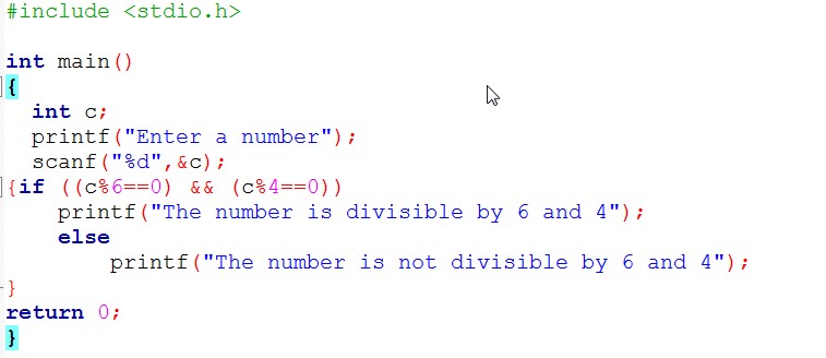 To check whether a number is divisible by 6 and 4 ~ Computer Languages ...