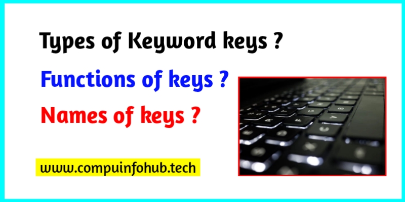 Keyboard keys Function - Types of keyboard keys, Names of keys? - Compu ...
