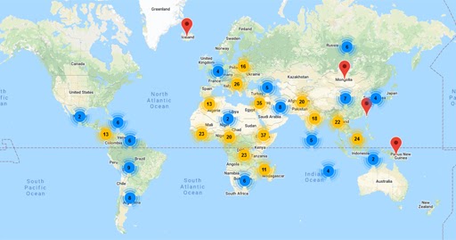 Maps Mania: Mapping 70 Years of Global Protests