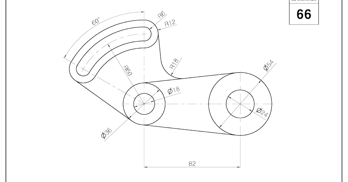 2D CAD EXERCISES 66 - STUDYCADCAM